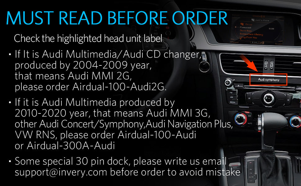 iPhone bluetooth adapter for Audi AMI MMI iPod iPhone Music Interface ...